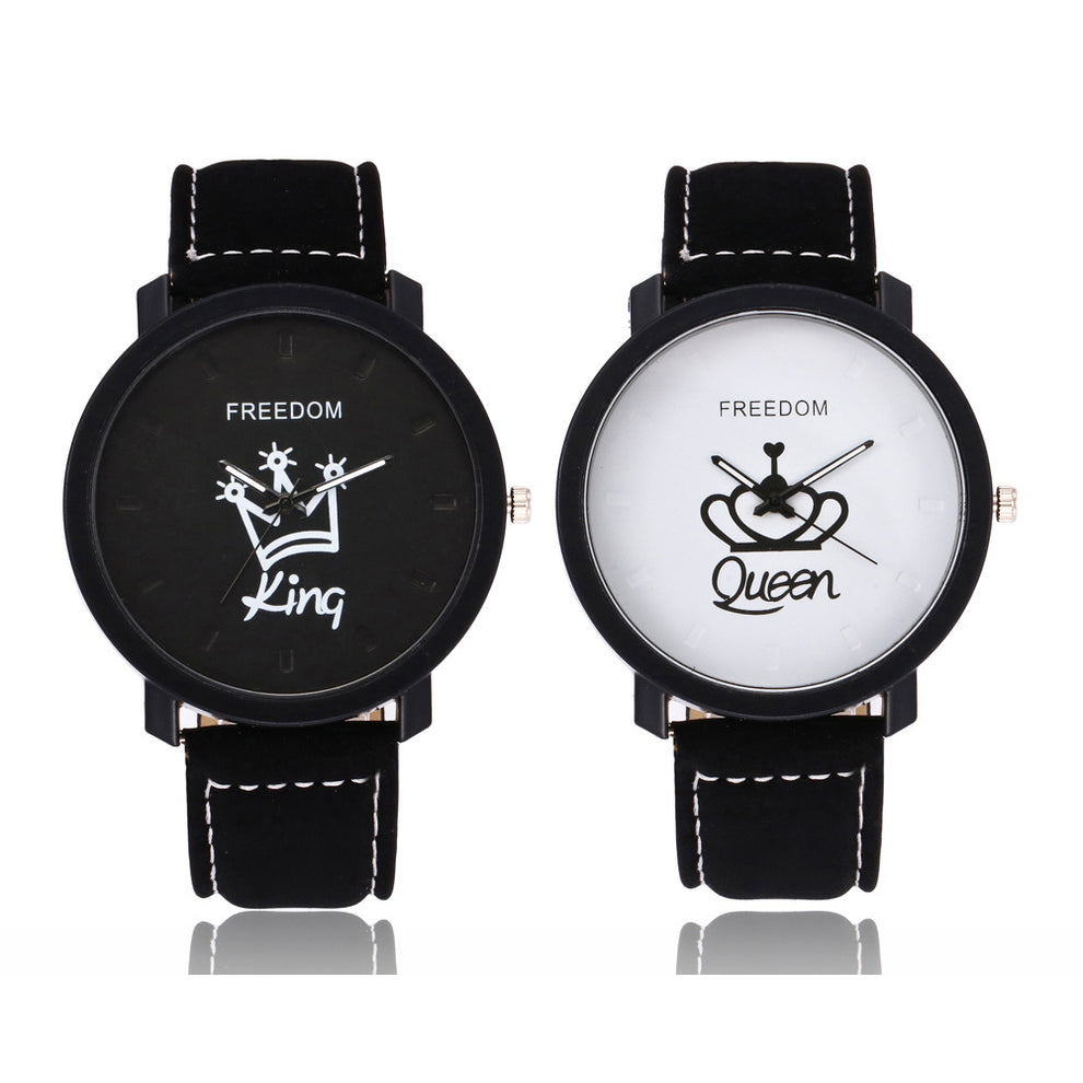 Matching King Queen Freedom Watch Set for Couples – Gullei