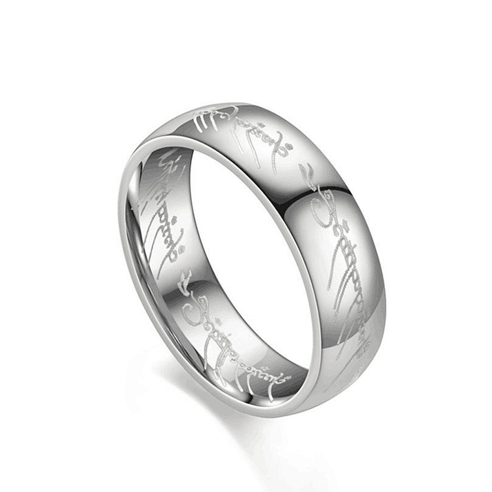 LotR Ring for Guys | Stainless Steel with Inscription - Anniversary ...