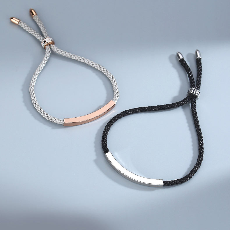 Personalized Couple Bracelets | Engraved 925 Sterling Silver with ...