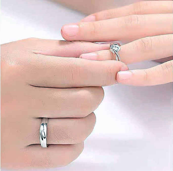 Custom Engraved Matching Couple Rings Set for 2 Gullei.com