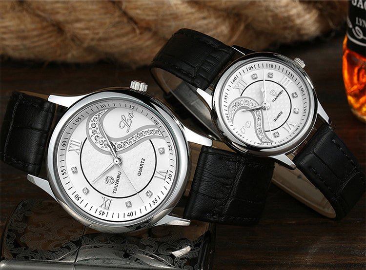 Half Heart Couple Watch Set | Matching Gift for 2 | Stainless Steel ...