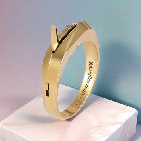 Hidden Blade Self Defense Ring | Stainless Steel Personal Safety Ring ...