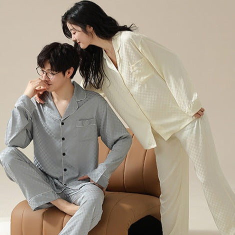 Matching Silky Pajamas Set for Married Couples - Gullei