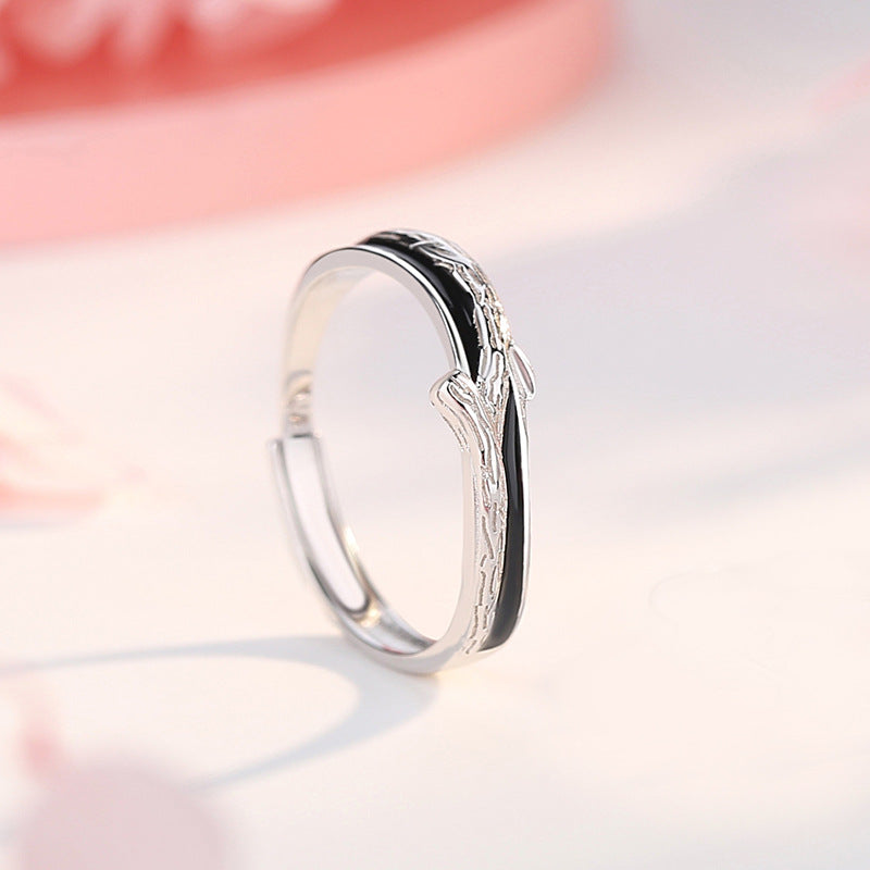 Natural Shell & Silver Promise Rings for Couples | Engraved Set – Gullei