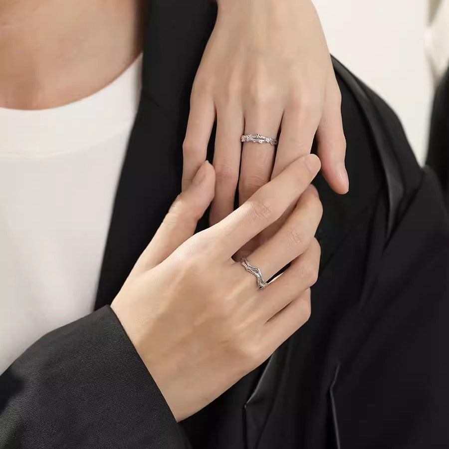 Cherry Blossom Engagement Rings - Sterling Silver Adjustable – Gullei
