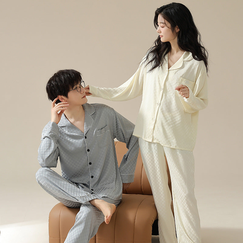 Matching Silky Pajamas Set for Married Couples - Gullei