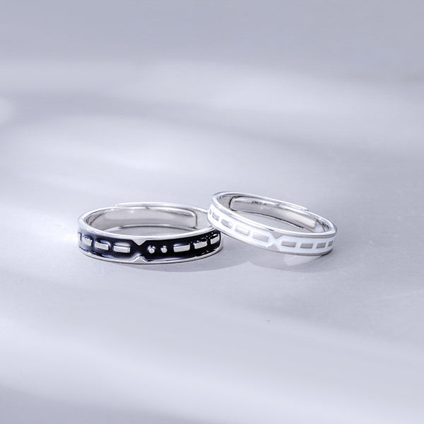 Custom Romantic Morse Code Promise Rings for Couples – Gullei