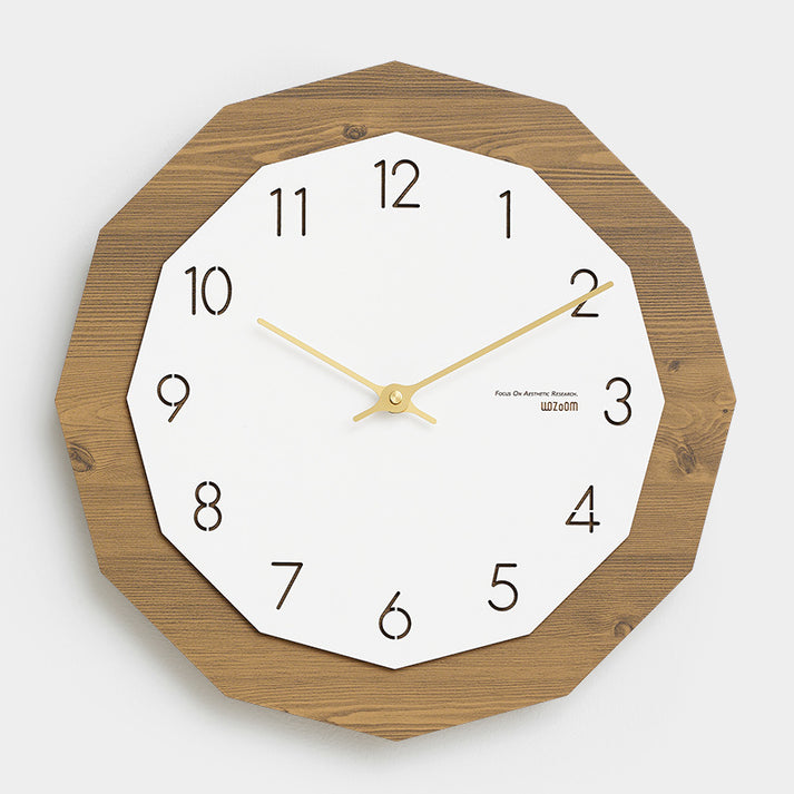 Modern Geometric Analog Silent Wall Clock for Livingroom/Bedroom - Gullei