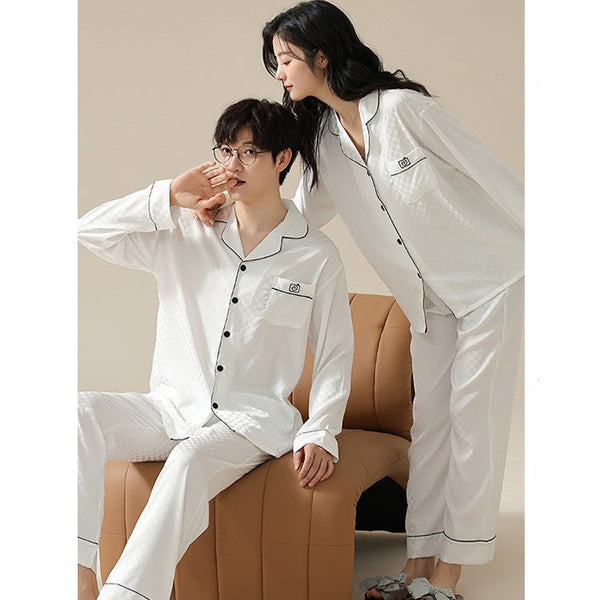 Matching Silky Pajamas Set for Married Couples - Gullei