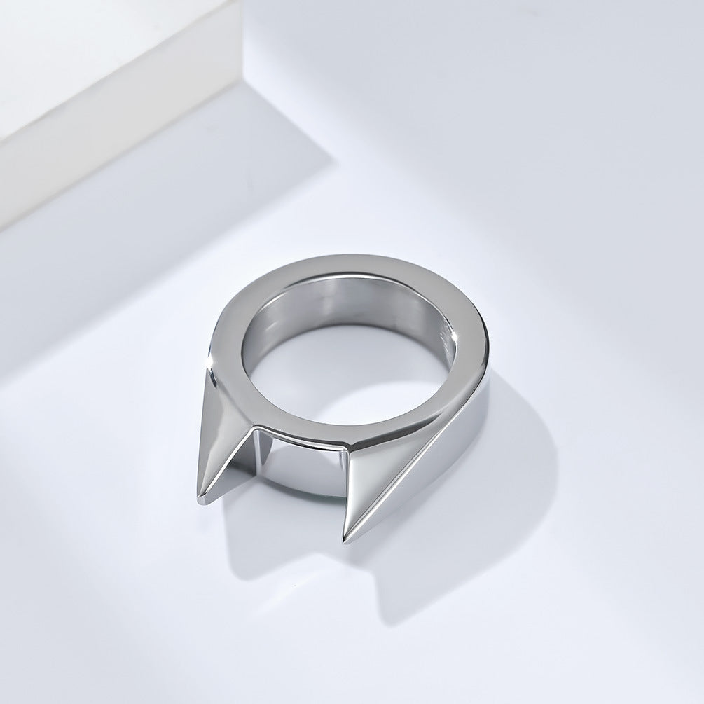 Gullei Cat Ears Spiked Unisex Self Defense Ring - Made of Stainless Steel
