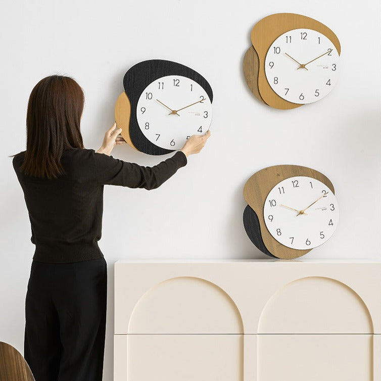 Modern Odd Shaped Analog Silent Clock for Livingroom/Bedroom - Gullei
