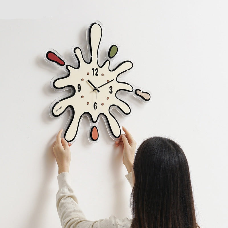 Odd Shaped Analog Silent Wall Clock for Livingroom/Bedroom - Gullei