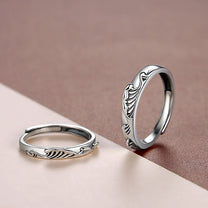 Matching Ocean Waves Promise Rings for Couples – Gullei