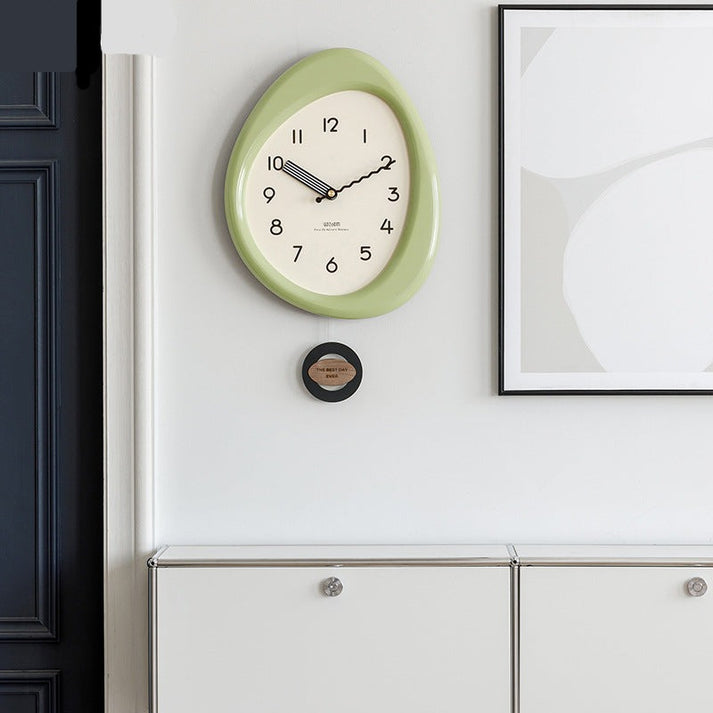 Odd Shaped Pendulum Analog Wall Clock for Livingroom/Bedroom - Gullei