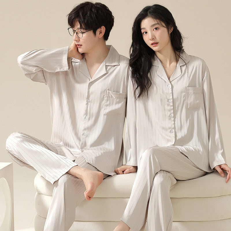 Matching Silky Pajamas Set for Married Couples - Gullei