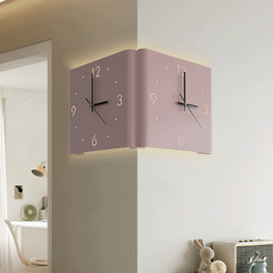 Corner LED Wall Clock - Modern Double Sided Luminous Decor | Gullei™