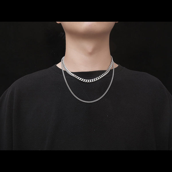 Double Layered Chain Necklace for Men Gullei.com