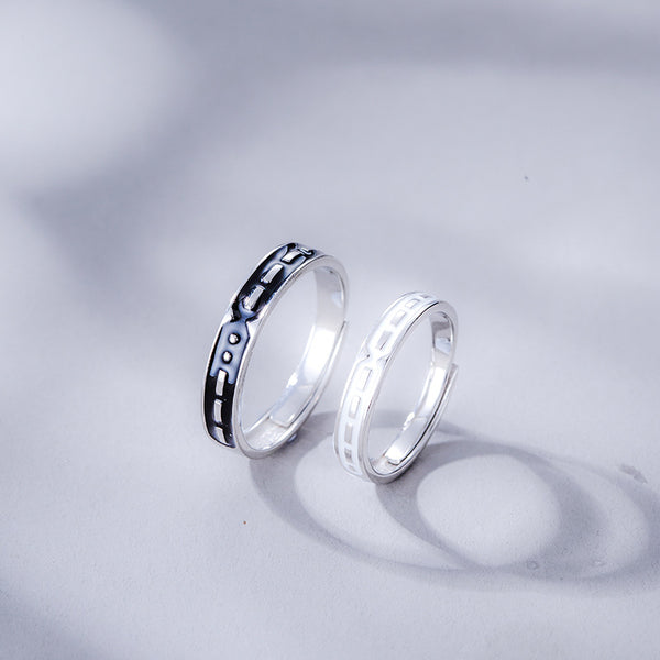 Custom Romantic Morse Code Promise Rings for Couples – Gullei