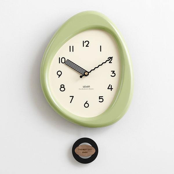 Odd Shaped Pendulum Analog Wall Clock for Livingroom/Bedroom - Gullei