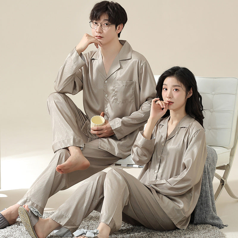 Matching Silky Pajamas Set for Married Couples - Gullei