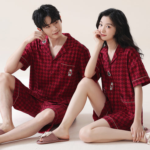 Matching Shorts Pajamas Set for Couples - 100% Cotton – Gullei