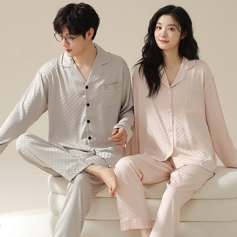 Matching Silky Pajamas Set for Married Couples - Gullei
