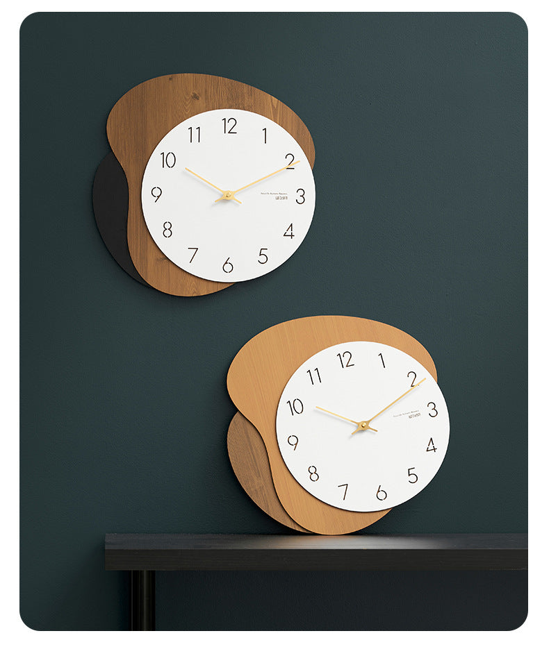 Modern Odd Shaped Analog Silent Clock for Livingroom/Bedroom - Gullei
