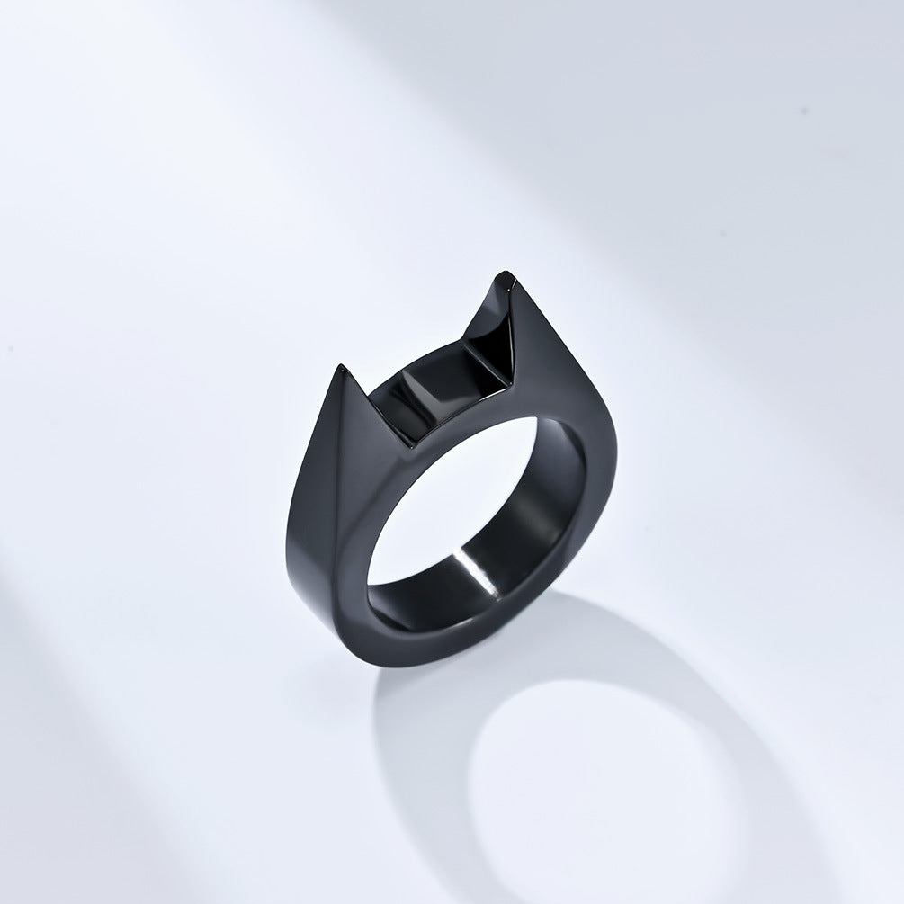 Gullei Cat Ears Spiked Unisex Self Defense Ring - Made of Stainless Steel